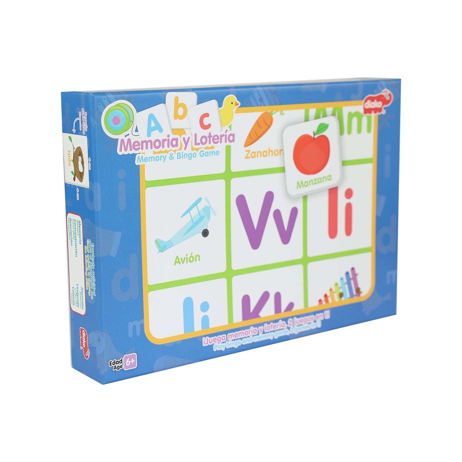Juego de Memoria y Lotería de Abecedario | diako abc