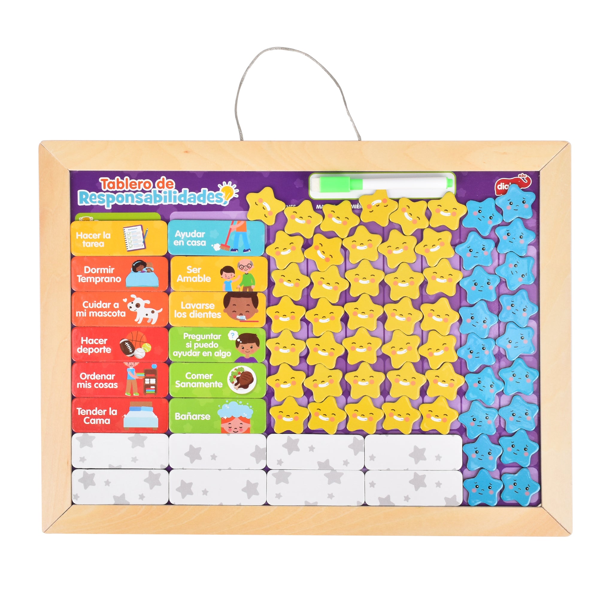 Tablero de responsabilidades con pizarrón