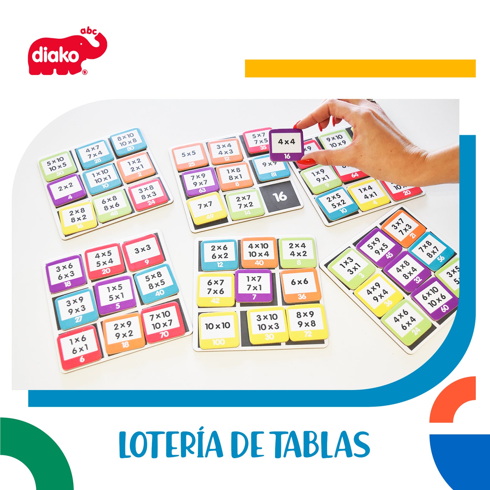Lotería de Tablas de Multiplicar | diako abc